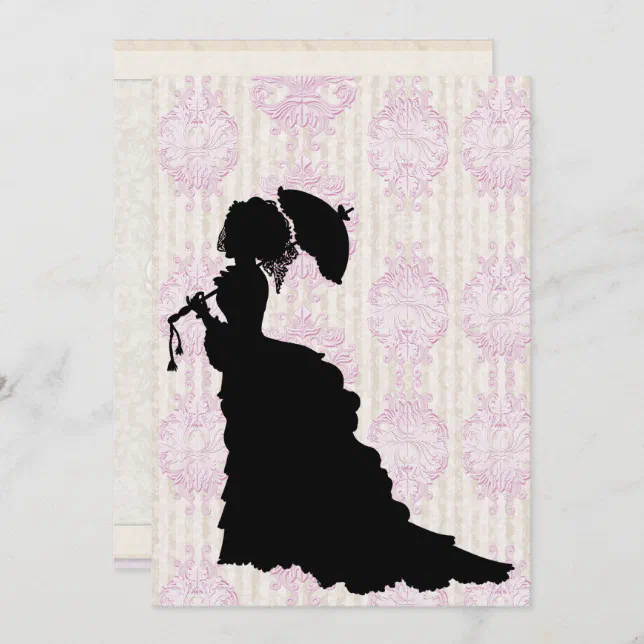 Victorian Silhouette Debutante Ball Invitation | Zazzle
