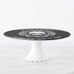 Victorian Skull Cameo Cake Stand | Zazzle