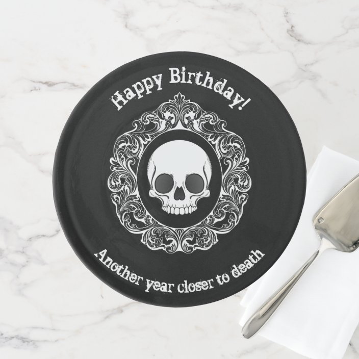 Victorian Skull Cameo Cake Stand | Zazzle.com