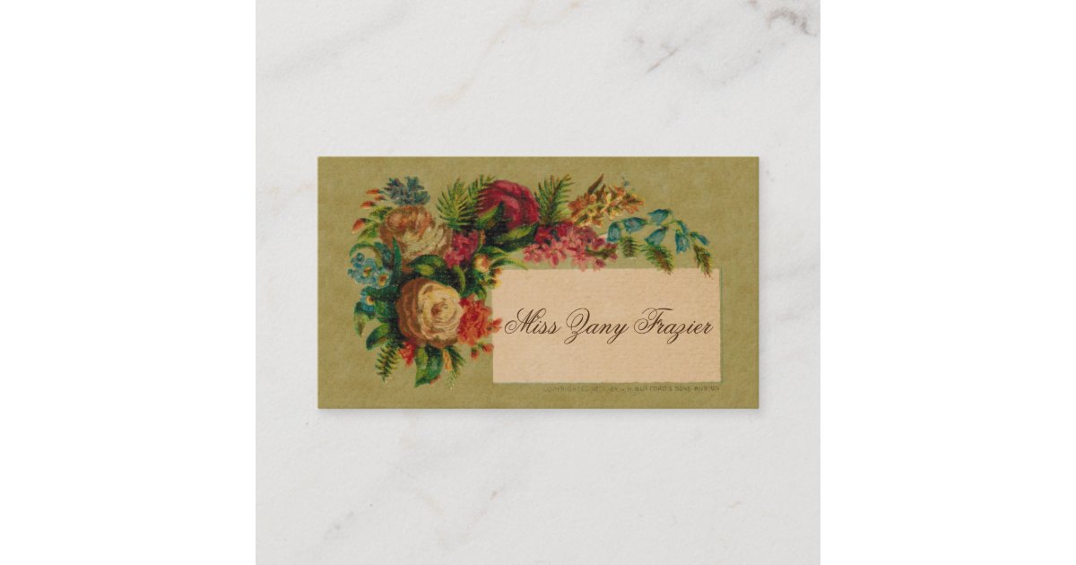 Victorian Social Calling Card, 1870s Card | Zazzle