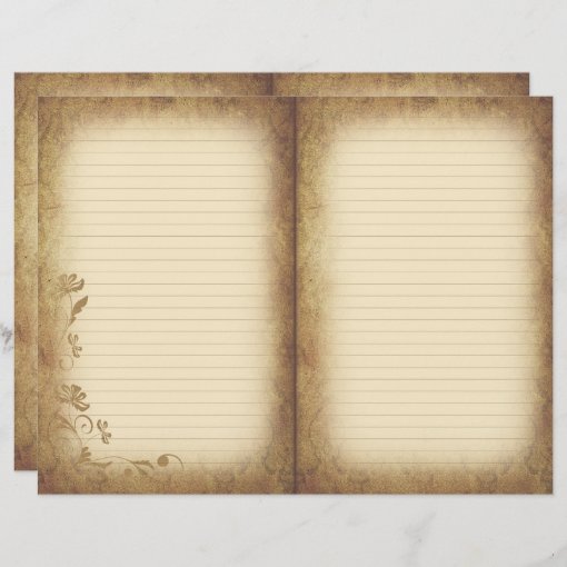 Victorian Style Aged Scrapbook & Journal Paper | Zazzle