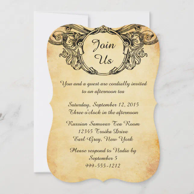 Victorian Style High Tea Invitations | Zazzle