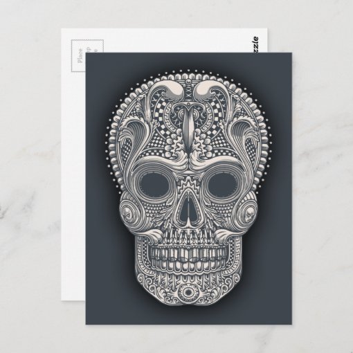 Victorian Sugar Skull Postcard | Zazzle