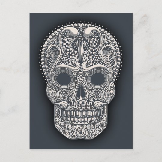 Victorian Sugar Skull Postcard | Zazzle.com