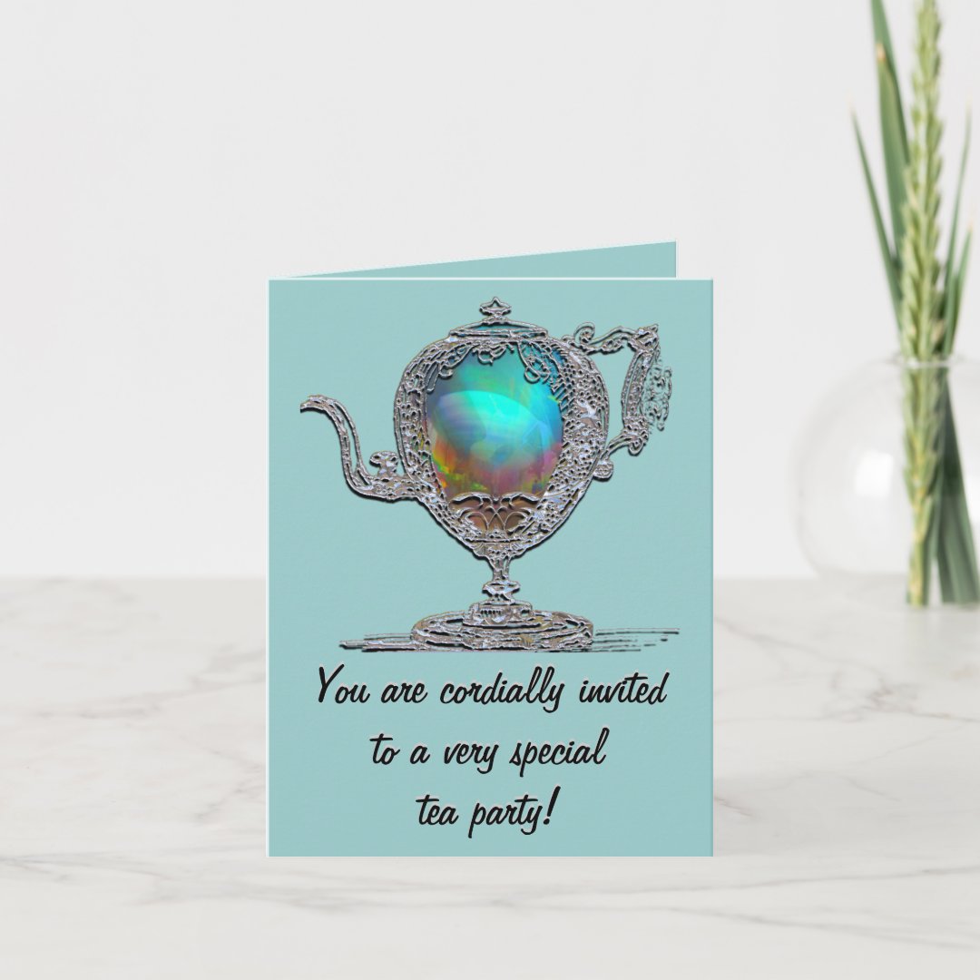 Victorian Teapot Party Invitations | Zazzle