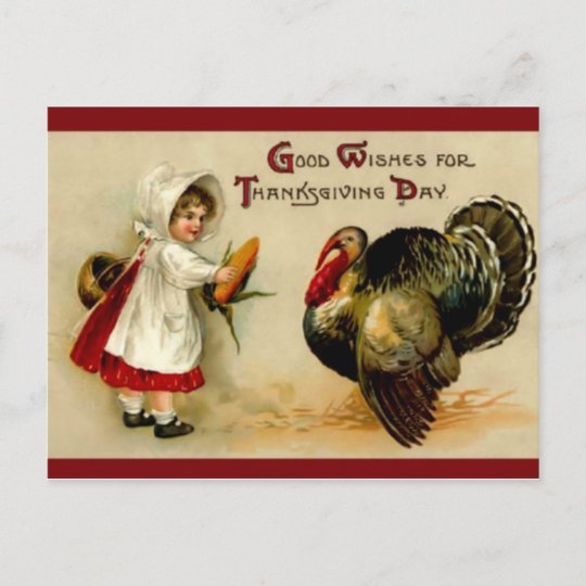 Victorian Thanksgiving Postcard | Zazzle.com