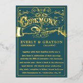 Victorian Typography I Do Gold Wedding Foil Invitation | Zazzle