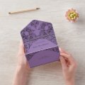 Victorian Until Death Black Purple Wedding Dinner All In One Invitation ...