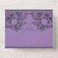 Victorian Until Death Black Purple Wedding Dinner All In One Invitation ...