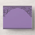 Victorian Until Death Black Purple Wedding Dinner All In One Invitation ...