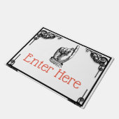 Victorian vintage finger pointing hand doormat | Zazzle