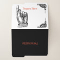 Victorian vintage finger pointing hand file folder | Zazzle