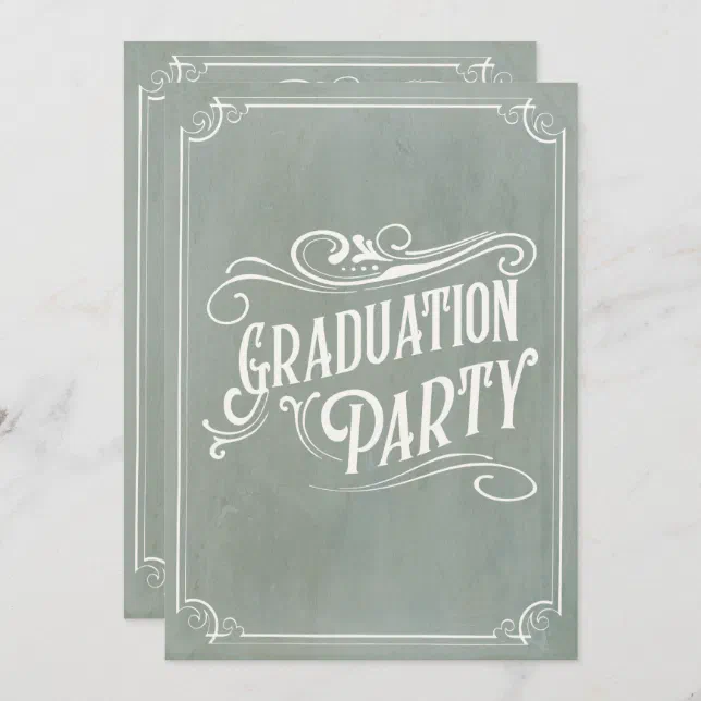 Victorian Vintage Graduation Invitation Grad Party | Zazzle