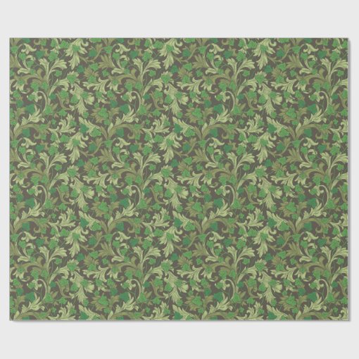 Victorian Vintage Green Ivy Growing on Trellis Wrapping Paper | Zazzle