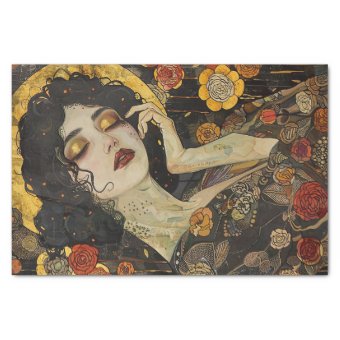 VICTORIAN VINTAGE LADY DECOUPAGE TISSUE PAPER | Zazzle