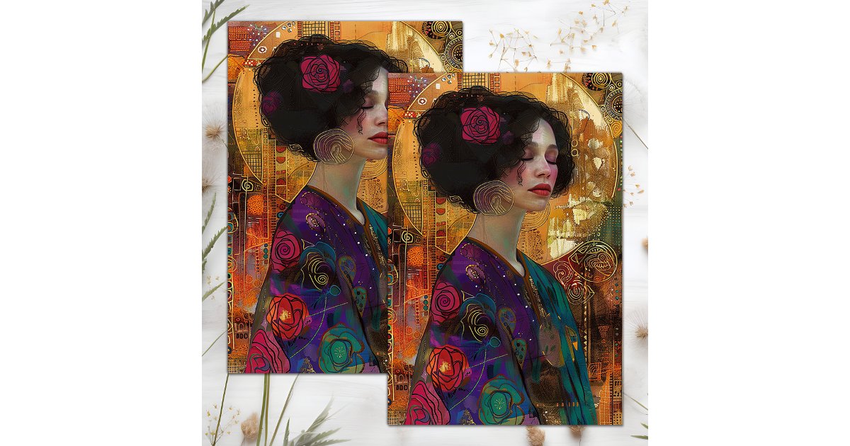 VICTORIAN VINTAGE LADY DECOUPAGE TISSUE PAPER | Zazzle