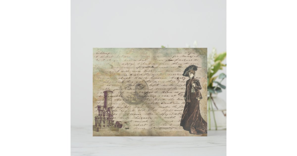 Victorian vintage scrapbook papers | Zazzle