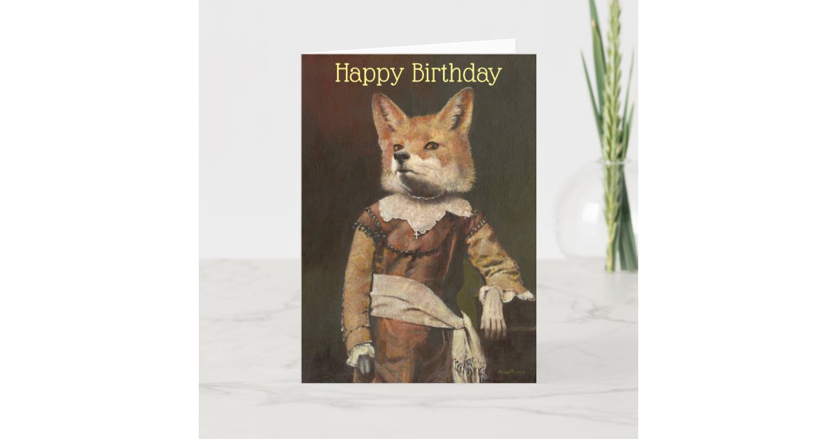 Victorian Vixen Birthday Card Zazzle