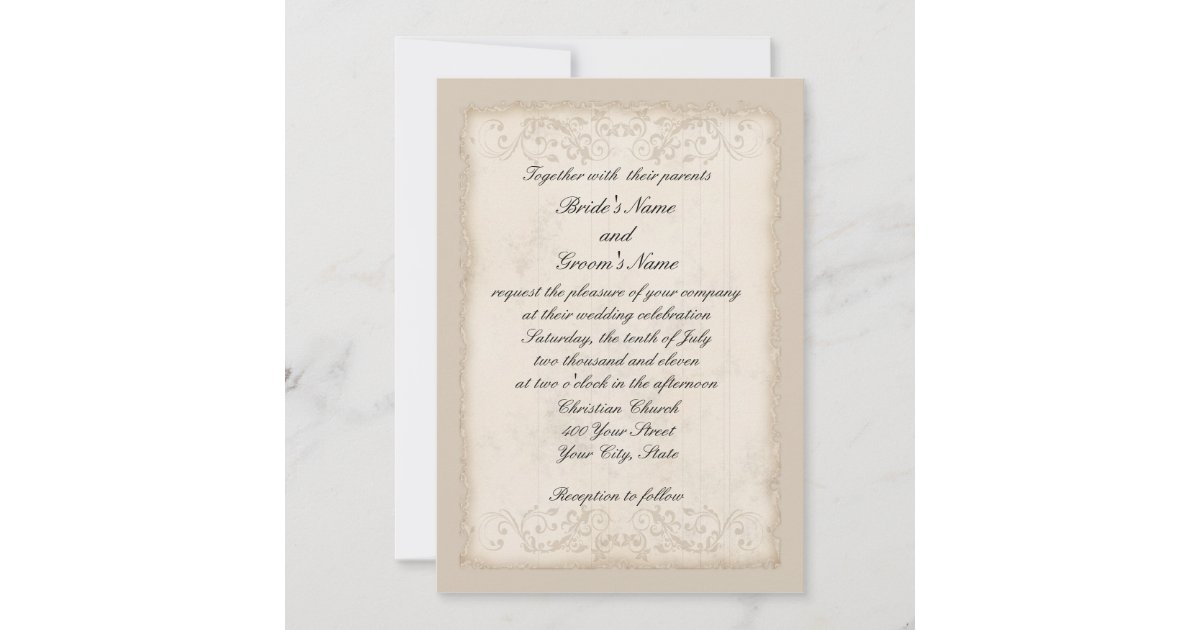Victorian Wedding Invitation | Zazzle