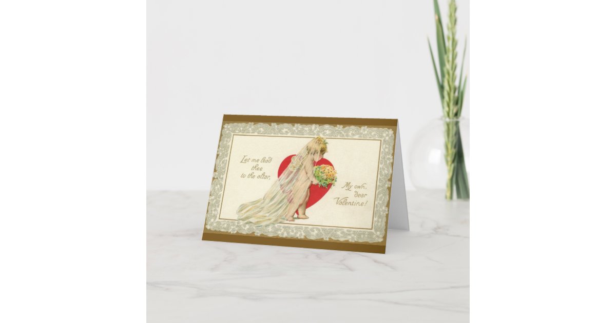 Victorian Wedding Proposal Valentine Greeting Card | Zazzle