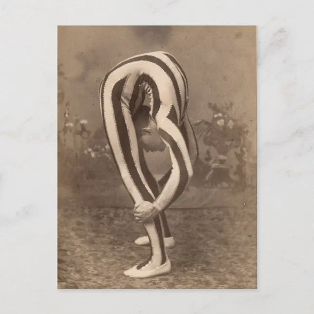 Victorian Weird Contortionist Back Bend Postcard | Zazzle
