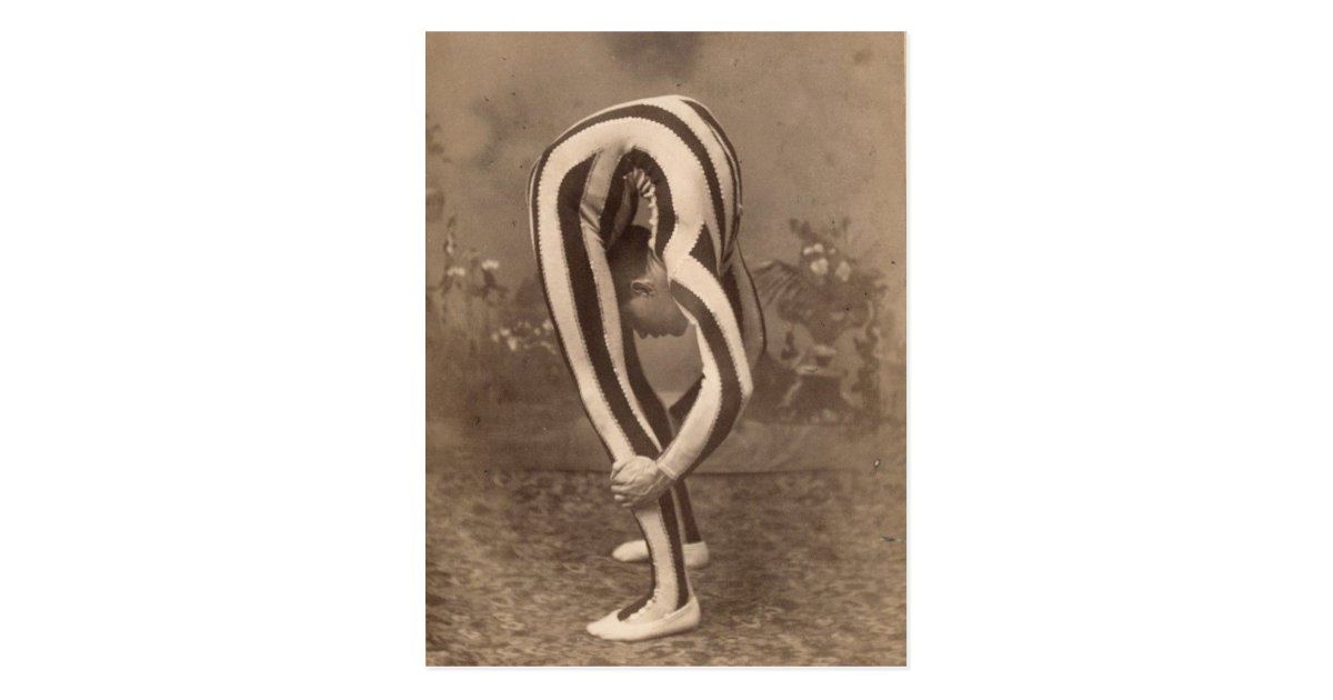 Victorian Weird Contortionist Back Bend Postcard | Zazzle.com