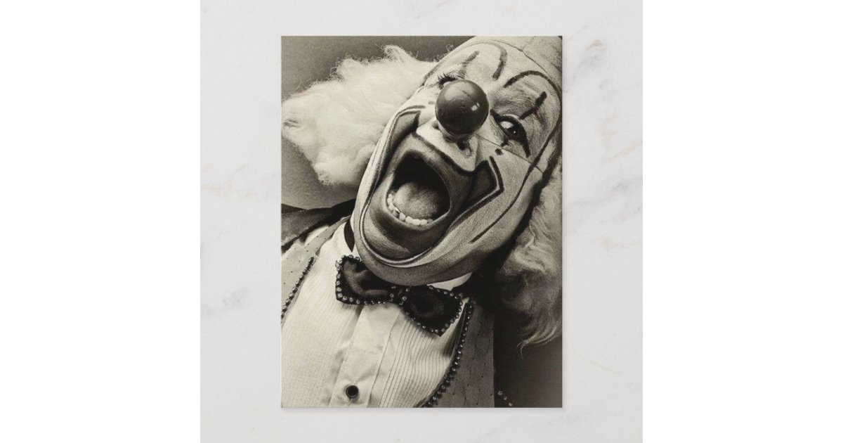 Victorian Weird Funny Clown Postcard | Zazzle