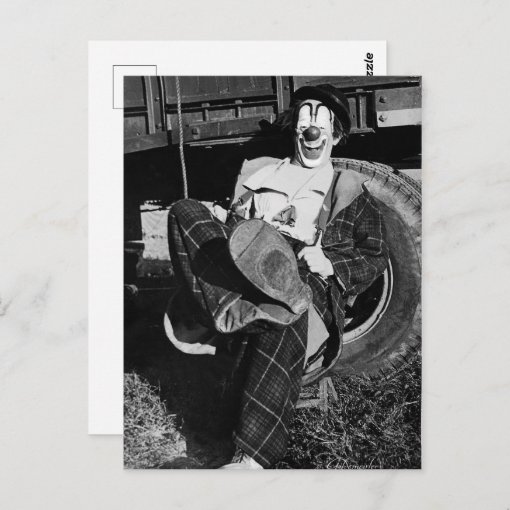 Victorian Weird Funny Hobo Clown Postcard | Zazzle