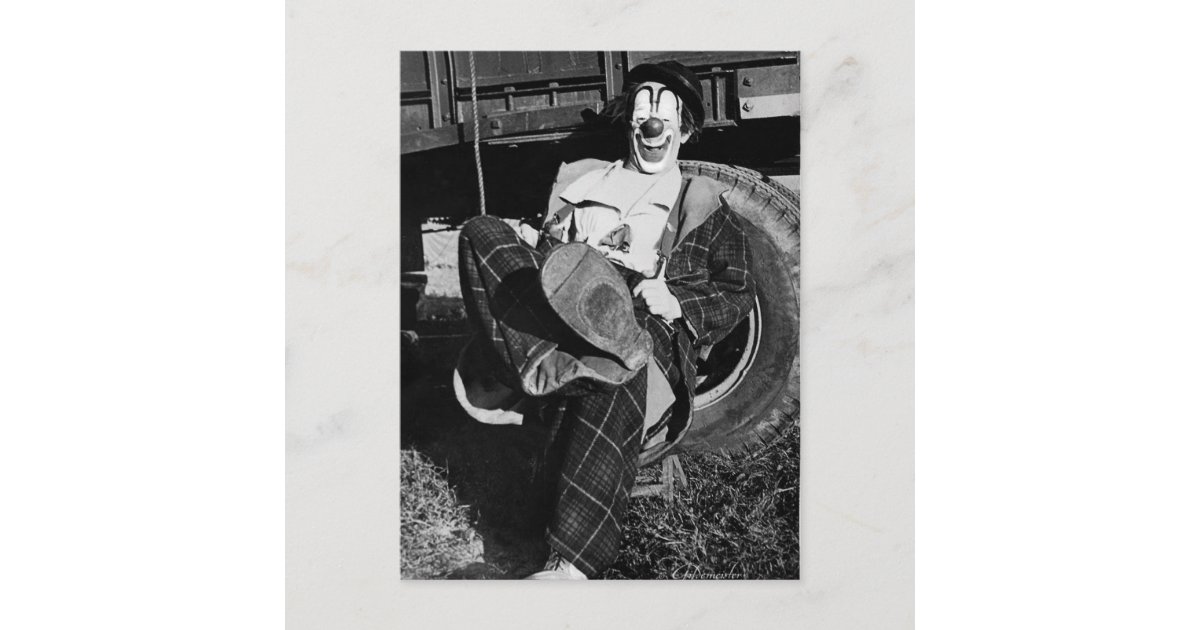 Victorian Weird Funny Hobo Clown Postcard | Zazzle