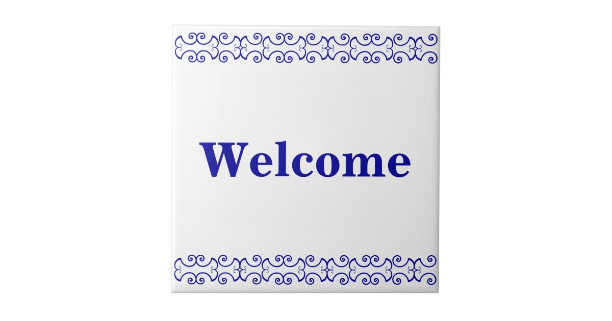 Victorian Welcome Sign Tile | Zazzle