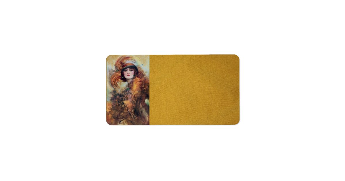 Victorian Woman Address Label | Zazzle