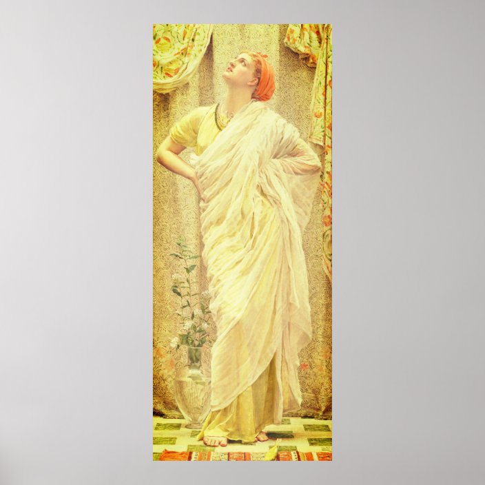 Victorian woman Albert moore canaries renaissance Poster | Zazzle.com