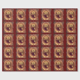 Victorian woman in elegant Victorian frame Wrapping Paper | Zazzle