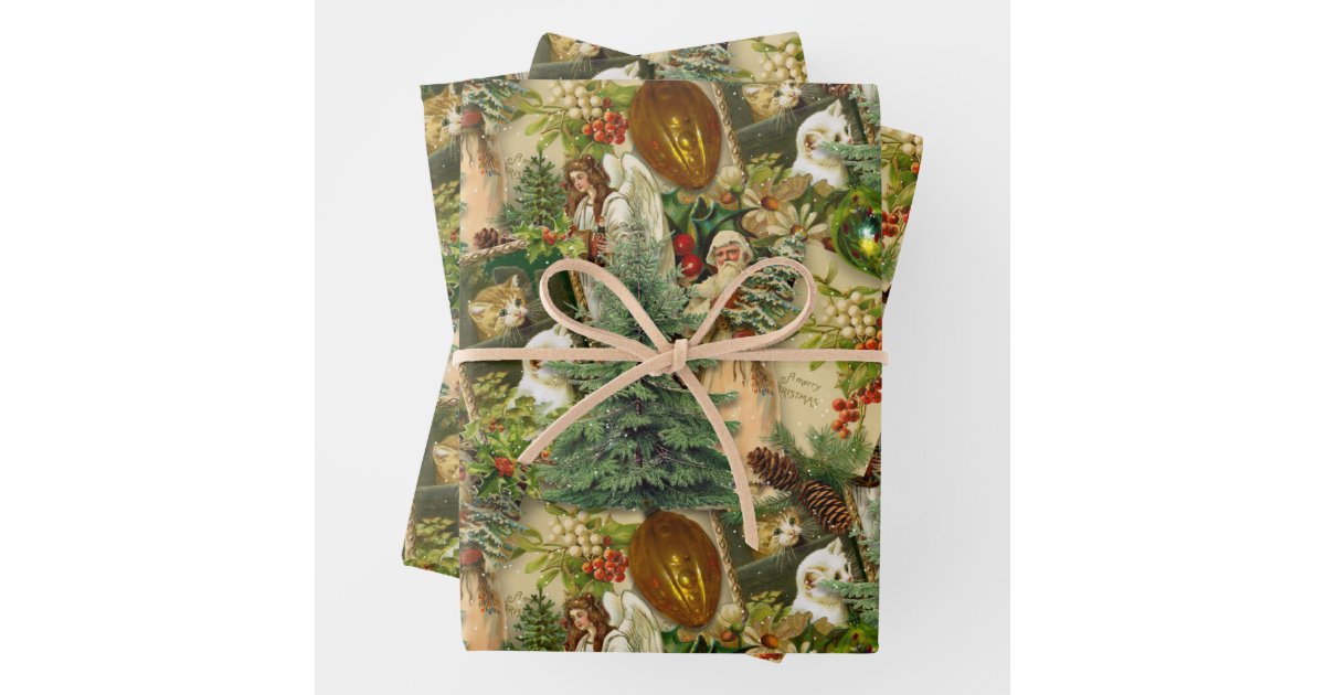 Victorian Yuletide Splendor Wrapping Paper Sheets | Zazzle