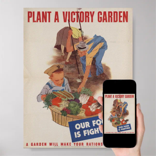 Victory Garden Vintage Poster | Zazzle