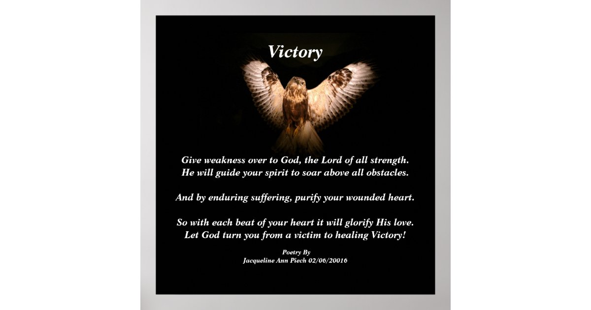 Victory Poetry Poster | Zazzle