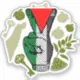 Victory Sign Hand Resistance Red Triangle Symbol Sticker | Zazzle