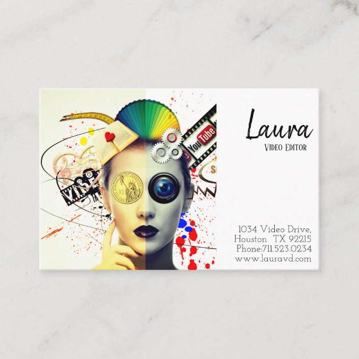 Video Editor Business Card | Zazzle.com
