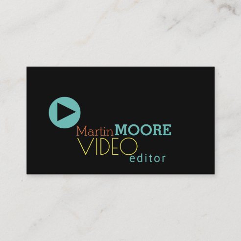 Video Editor Business Cards - Business Card Printing | Zazzle