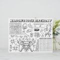 Video Game Birthday Activity Sheet | Zazzle