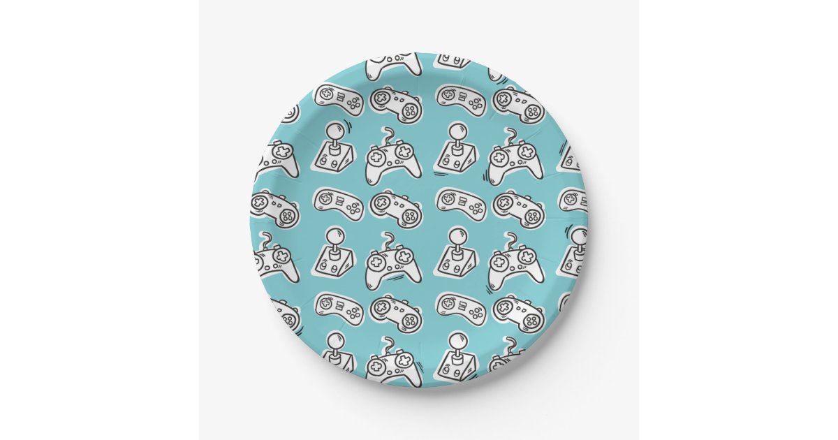 Video Game Birthday Paper Plates | Zazzle