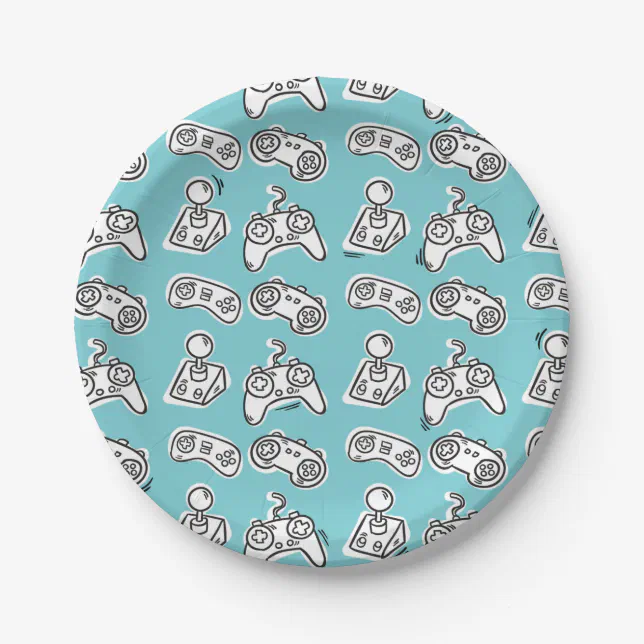 Video Game Birthday Paper Plates | Zazzle
