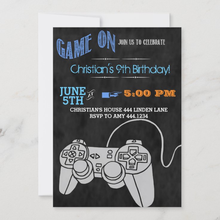 Video Game Birthday Party Invitations | Zazzle