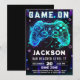 Video Game Birthday Party Neon Game On Invitation | Zazzle