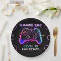 Video Game Birthday Party Paper Plates | Zazzle