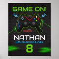 Video Game Birthday Party Sign Boys | Zazzle