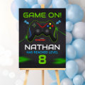Video Game Birthday Party Sign Boys | Zazzle