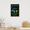 Video Game Birthday Party Welcome Poster | Zazzle