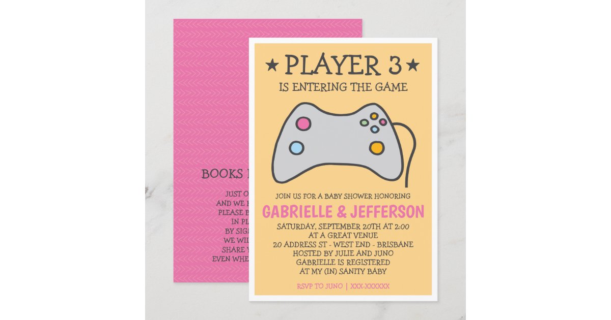 Video Game - Computer Game Baby Shower Invitation | Zazzle