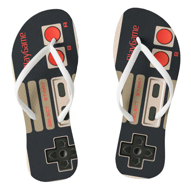 Video game controller flip flops | Zazzle